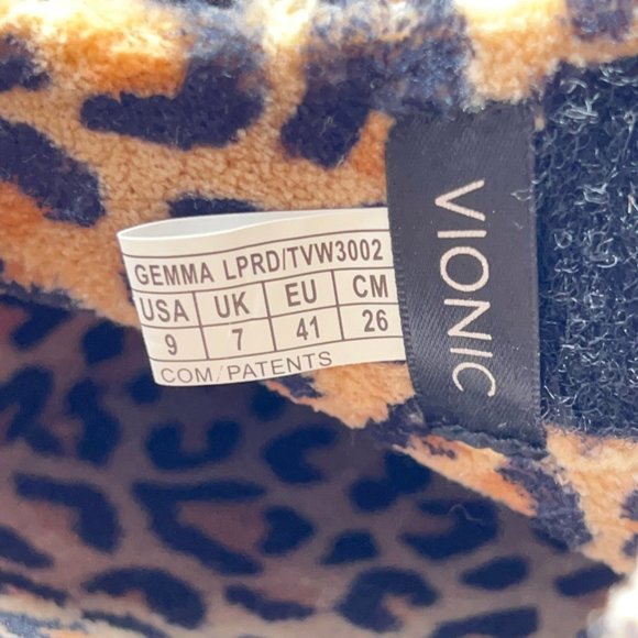 Vionic | Shoes | Vionic Womens Gemma Mule Slipper Brown Black Leopard ...